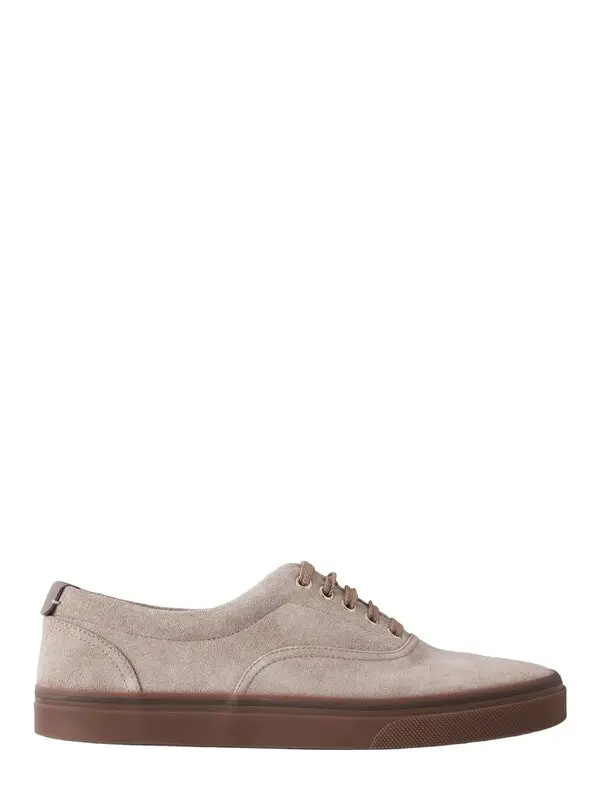 Brunello Cucinelli Suede Low-top Sneakers - Taupe