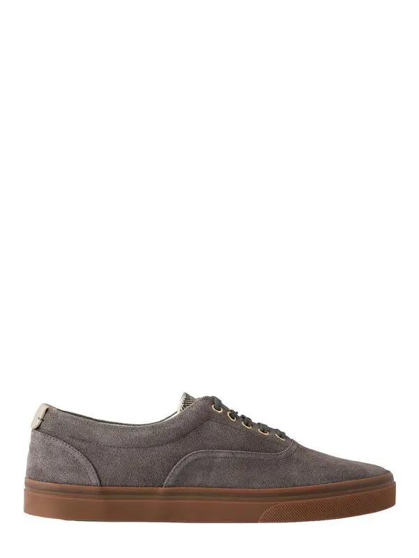 Brunello Cucinelli Suede Lace-up Sneakers - Gray