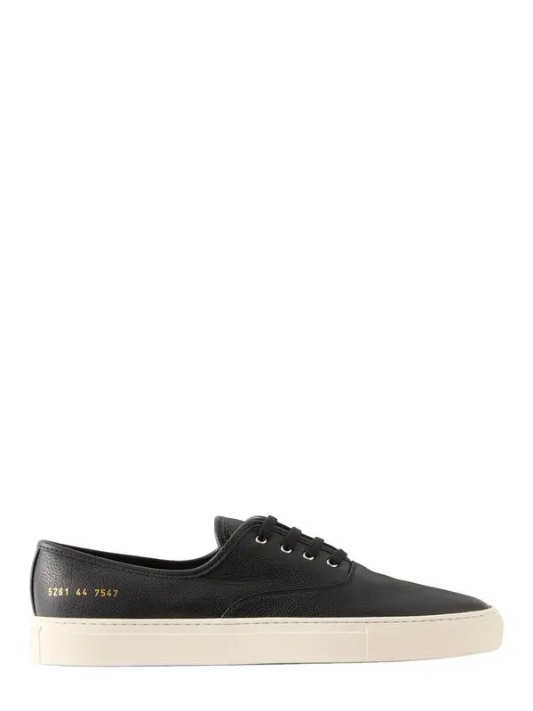 COMMON PROJECTS Deck Full-grained Leather Sneakers - Black