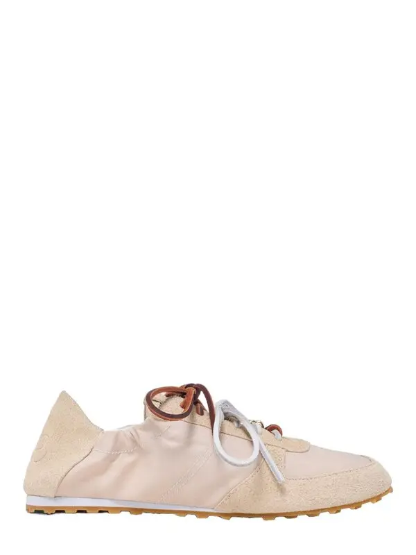 Maje Multi-lace Nylon Trainers With Gold Tone Details - White