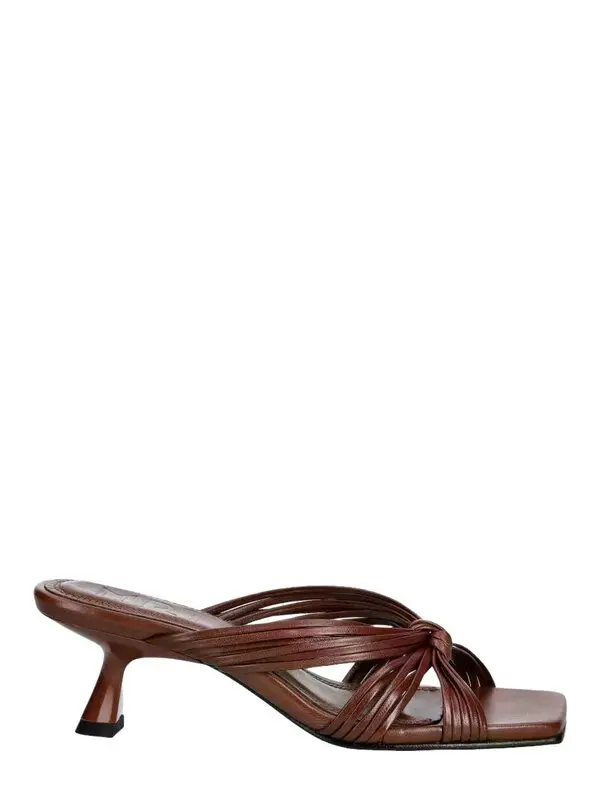 SOULIERS MARTINEZ Amanda Knotted Sandals - Brown