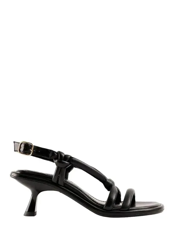 SOULIERS MARTINEZ Alicante Knot-detail Slingback Sandals - Black