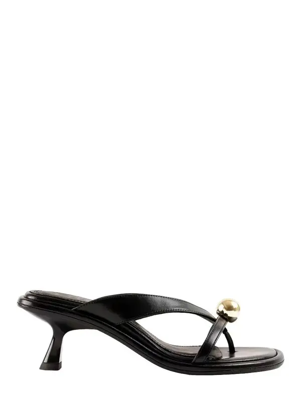 SOULIERS MARTINEZ Estela Orb-embellished Sandals - Black