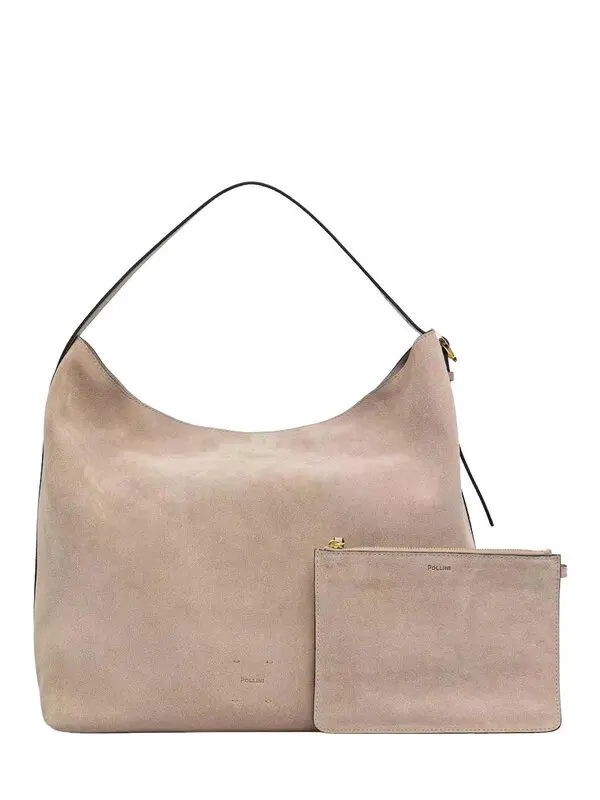 POLLINI Suede Detachable-pouch Tote Bag - Neutrals