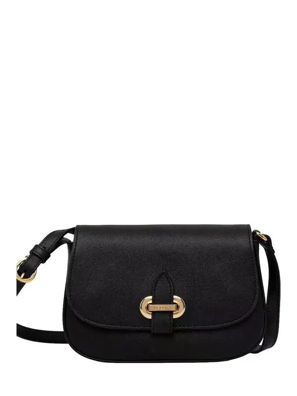 POLLINI Logo Plaque Crossbody Bag - Black