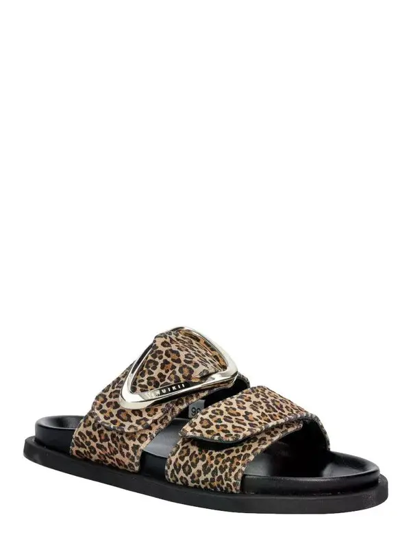 Inuikii Dreamer Buckle Leopard-print Sandals - Brown