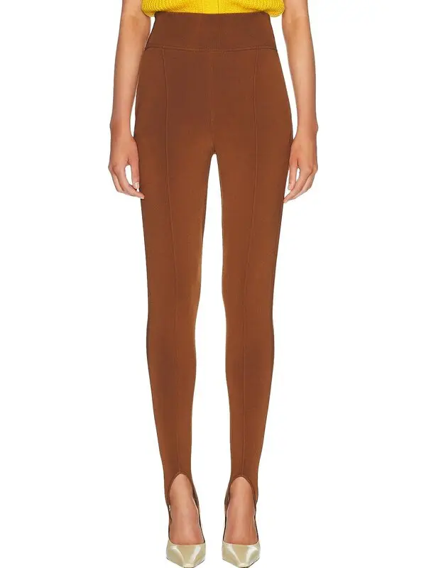 Chloé Skinny Lurex Pant - Forest Brown