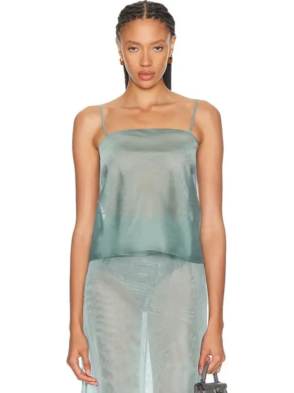 Renggli Organza Cami Top - Seafoam