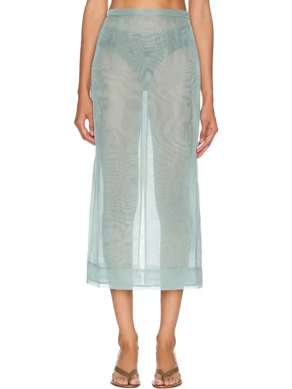 Renggli Organza Pencil Skirt - Seafoam