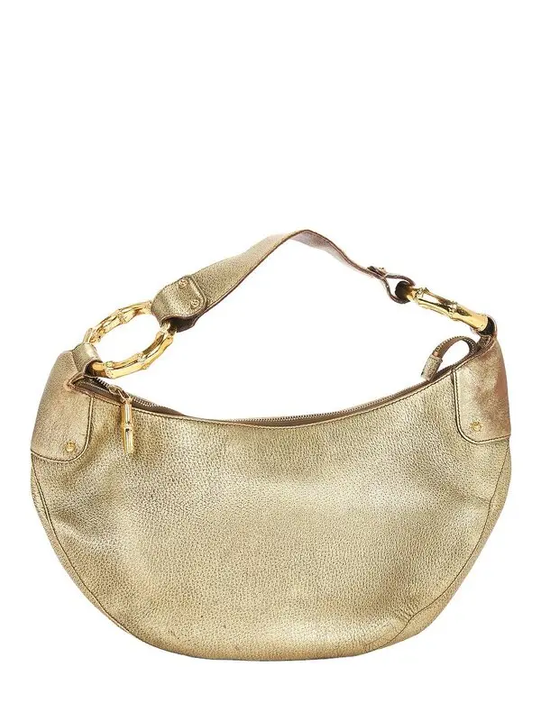 Gucci Bamboo Hobo Bag - Gold