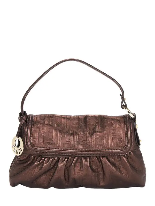 Fendi Zucca Chef Shoulder Bag - Brown