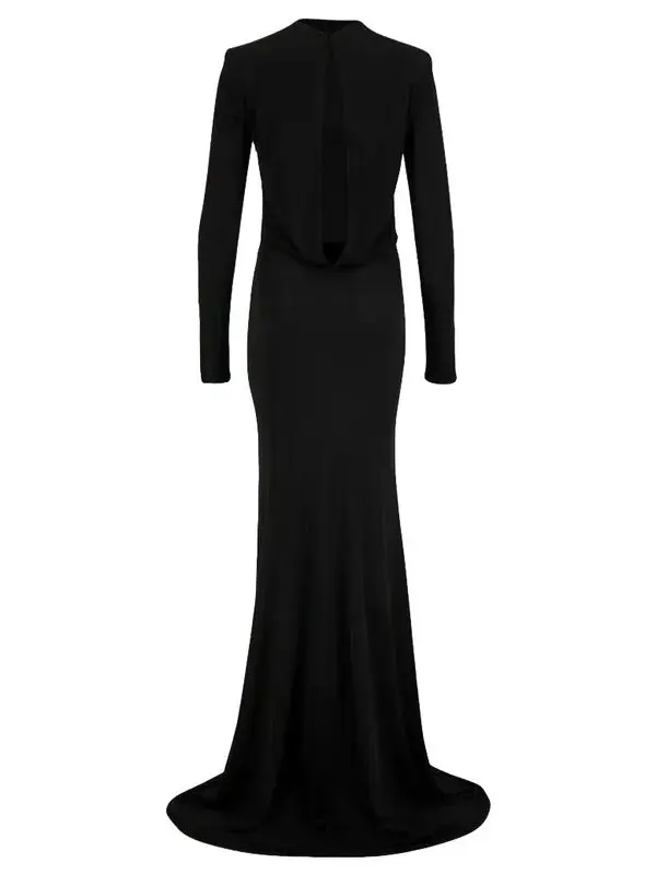 TOM FORD Open-back Crepe-jersey Maxi Dress - Black