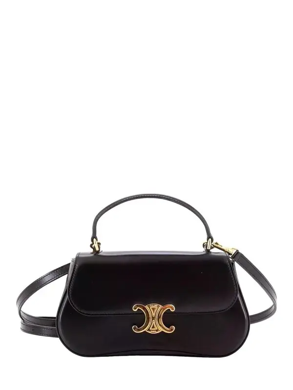 Celine Lola Triomphe Leather Teen Satchel - Black