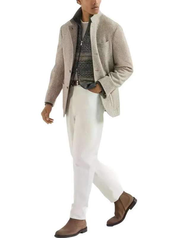 Brunello Cucinelli Layered-effect T-shirt - Grey