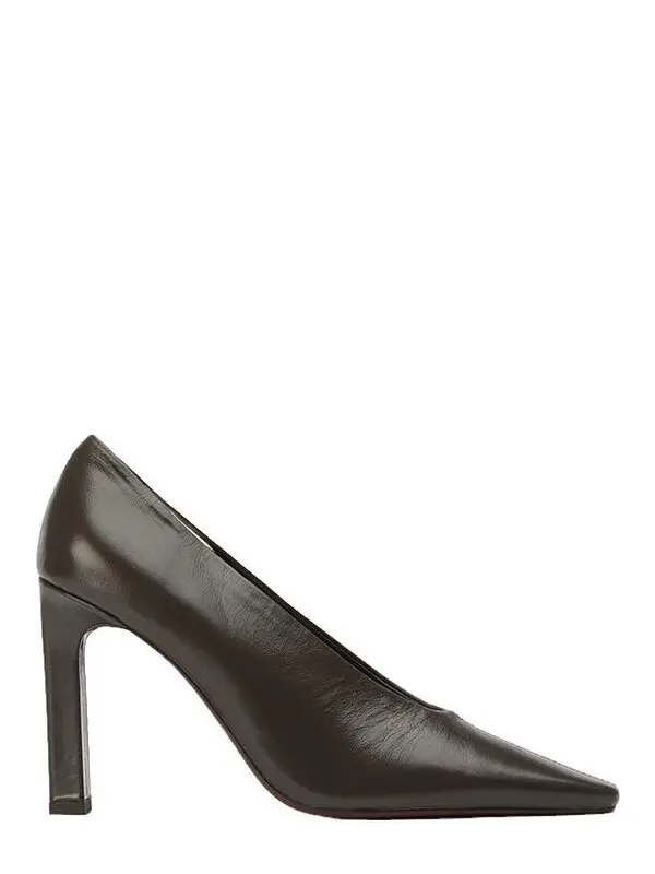 TONY BIANCO Penelope Square Toe Block Heel Pumps - Choc Valencia