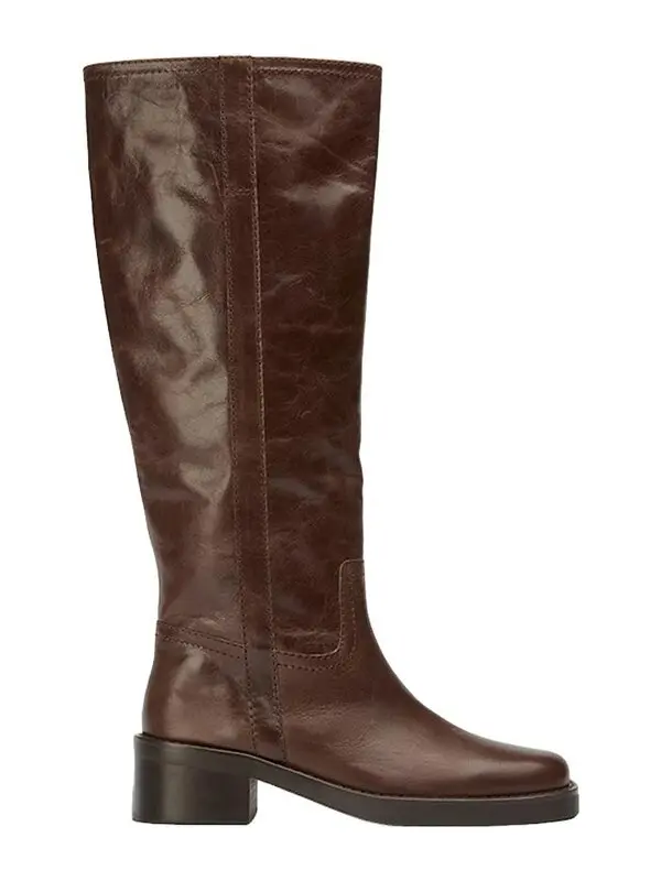TONY BIANCO Toronto Knee High Leather Boots - Choc Vintage