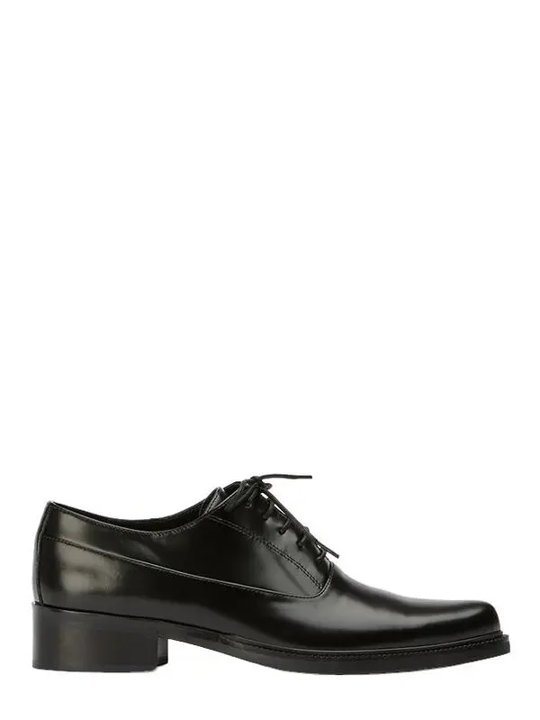 TONY BIANCO Dani Hi-shine Lace-up Loafers - Black Hi Shine