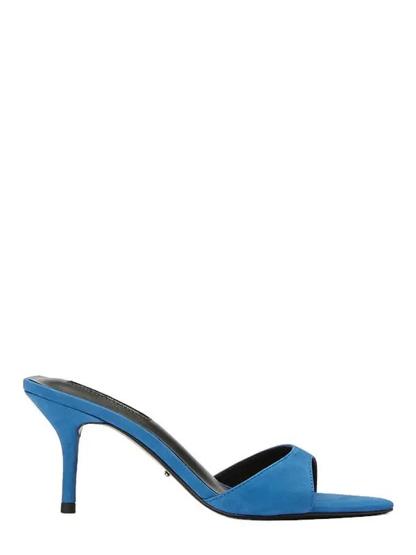 TONY BIANCO Hallie Kitten Heel Mules - Lapis Nubuck