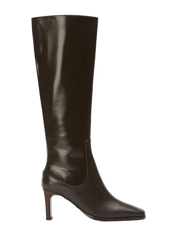 TONY BIANCO Rinetta Calf-high Square Toe Boots - Choc Valencia