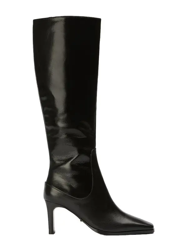TONY BIANCO Rinetta Calf-high Square Toe Boots - Black Valencia