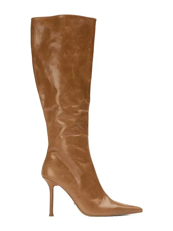 TONY BIANCO Naxos Pointed Toe Stiletto Heel Boots - Tan Vintage