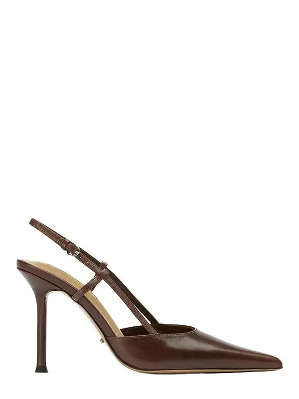 TONY BIANCO Nesta Pointed Toe Stiletto Heel Slingback - Choc Vintage