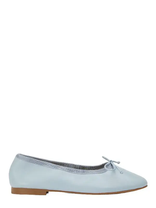 TONY BIANCO Chelsea Ballet Flats With Bow Detail - Sky Nappa