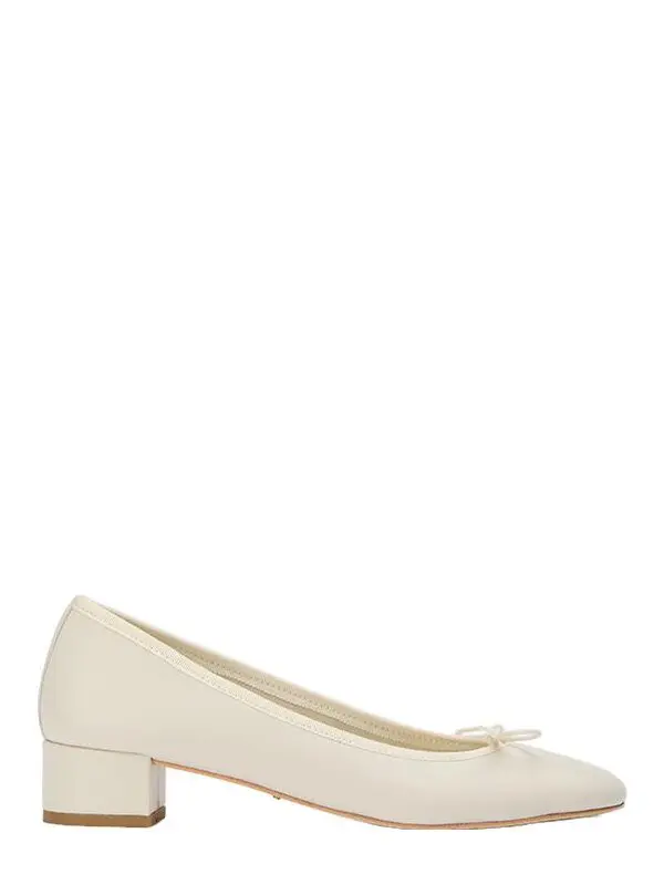 TONY BIANCO Maddi Ballet Flat With Block Heel - Dove Nappa