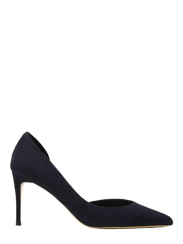 TONY BIANCO Paris Suede Pointed Toe Pumps - Navy Suede