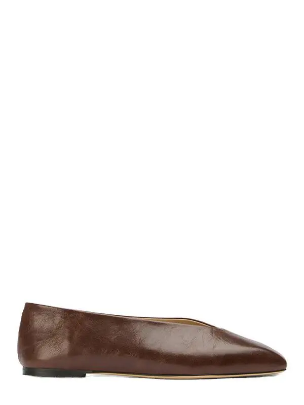 TONY BIANCO Brash Leather Ballet Flats - Choc Vintage