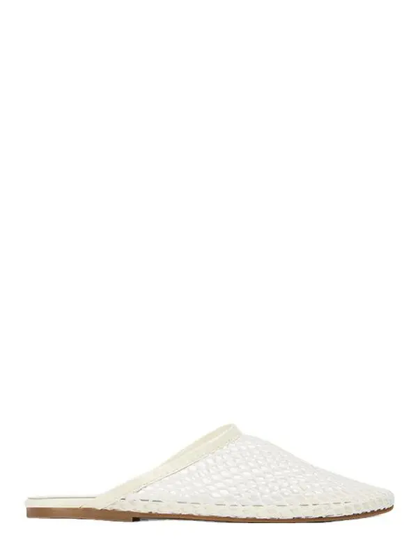 TONY BIANCO Minaj Mesh Flat - White Mesh/patent