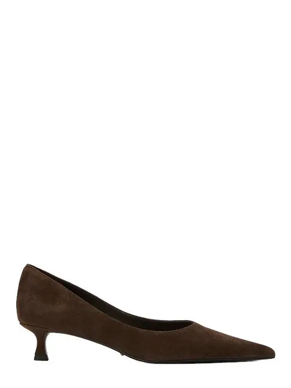 TONY BIANCO Cameo Court Heel Pumps - Espresso Suede