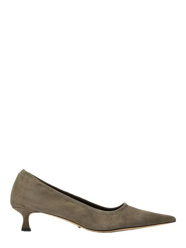 TONY BIANCO Costa Suede Kitten Heel Pumps - Cemento Suede