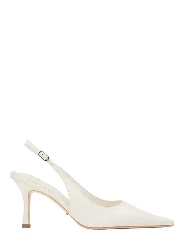 TONY BIANCO Samar Leather Slingback Heels - Milk Capretto