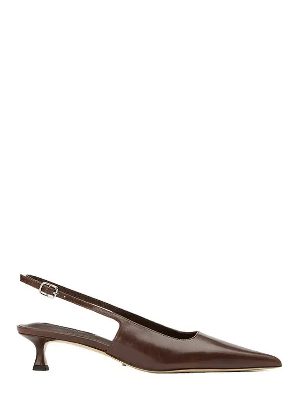 TONY BIANCO Crush Slingback Kitten Heel - Choc Vintage