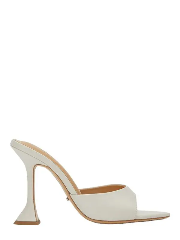 TONY BIANCO Marcel Pointed Toe Mule With Hourglass Heel - Dove Nappa