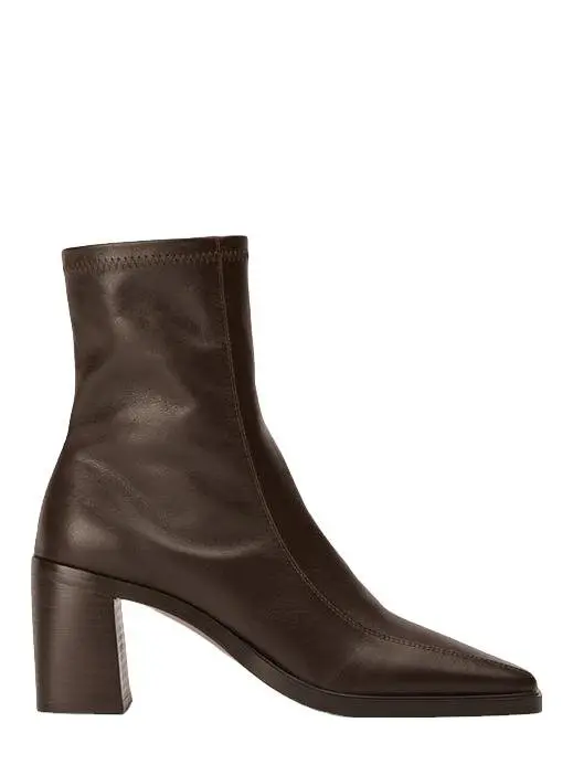 TONY BIANCO Dusty Ankle Boots With Block Heel And Square Toe - Choc Como