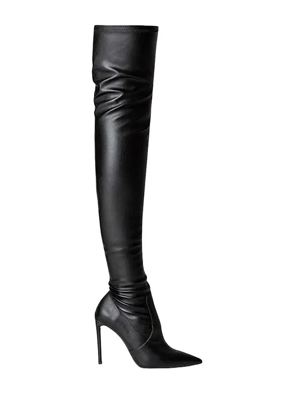 TONY BIANCO Avah Thigh-high Stiletto Boots - Black Venezia