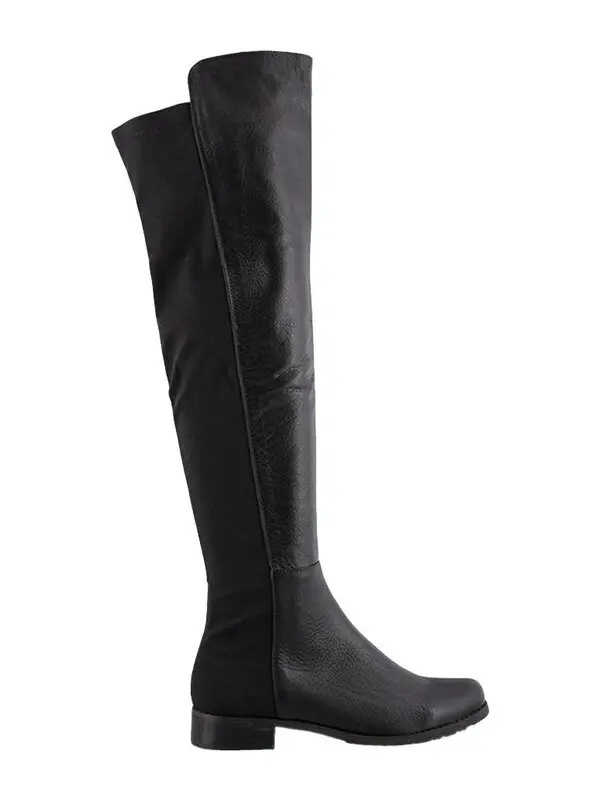 TONY BIANCO Panache Over The Knee Boots - Black Luxe/black Micro Stretch