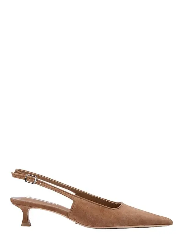 TONY BIANCO Crush Slingback Kitten Heel - Taupe Suede