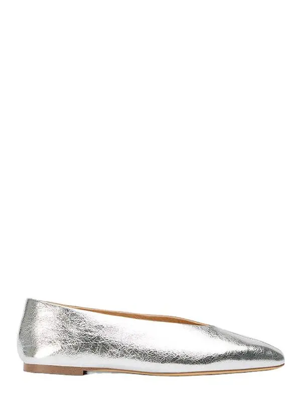 TONY BIANCO Brash Ballet Flats - Silver Vintage Metal