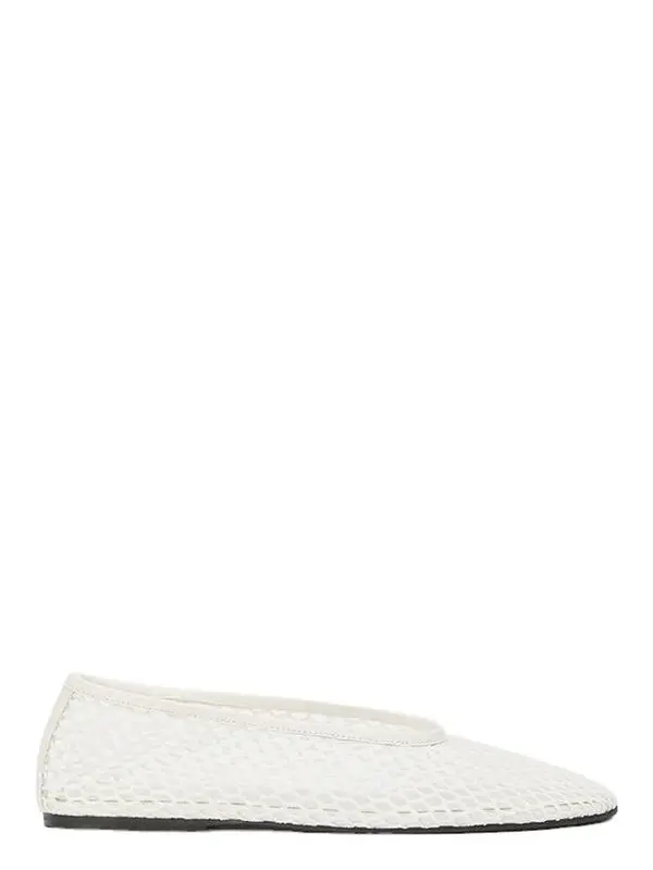TONY BIANCO Mazey Mesh Ballet Flats - White Mesh