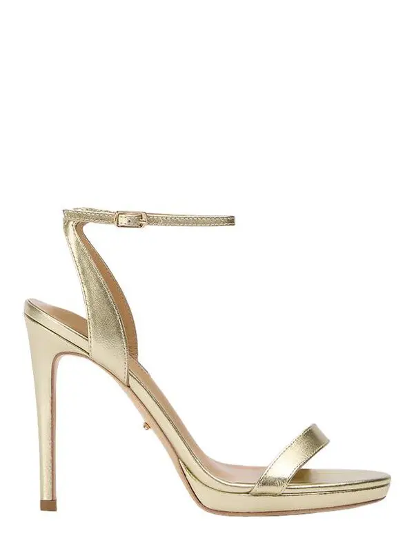 TONY BIANCO Skye Stiletto Sandals - Gold Nappa Metallic