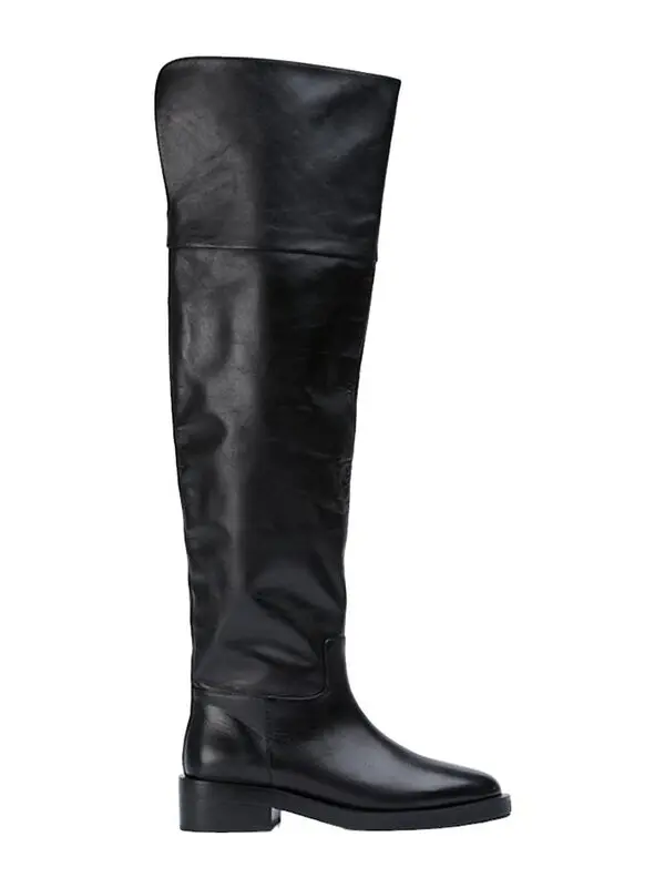 TONY BIANCO Tribute Thigh-high Leather Boots - Black Como