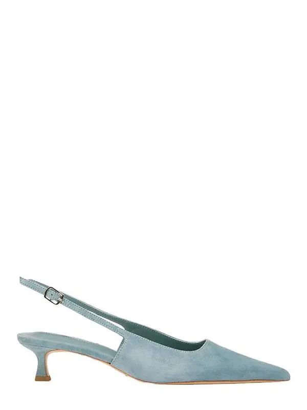 TONY BIANCO Crush Slingback Kitten Heel - Denim Suede
