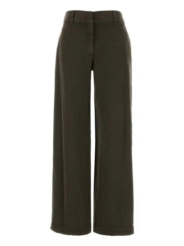 PT TORINO Lyocell Blend Palazzo Pants - Brown