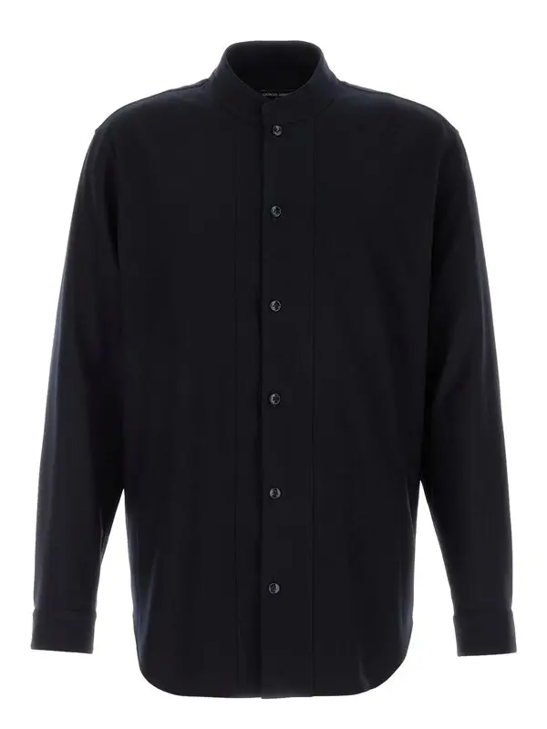 GIORGIO ARMANI X ALANUI Midnight Wool Shirt - Blue
