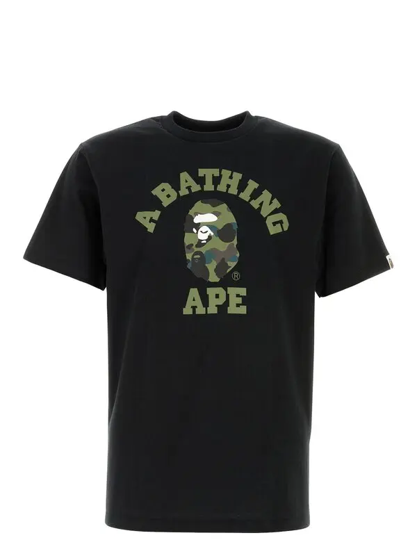 A BATHING APE Cotton 1st Camo T-shirt - Black