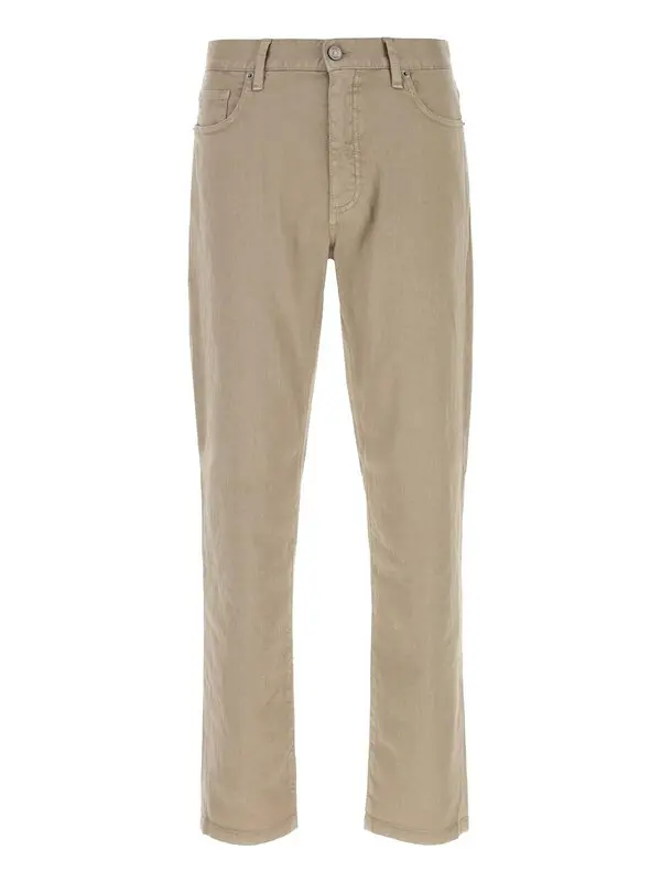 Zegna Stretch Linen Blend Trousers - Light Brown