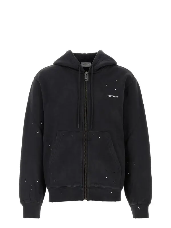 Carhartt Work In Progress Slate Cotton Hooded Painter Jacket - Black